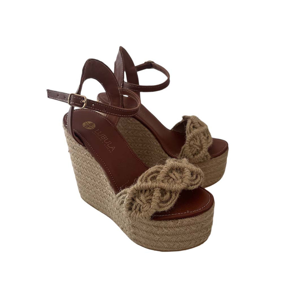 Plataformas Mod. Pantala/ Tejido Diamante Yute – Lubula Macramé